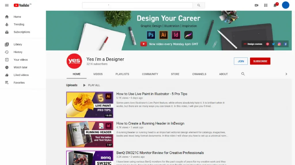 Top Graphic Design YouTube Channels for Graphic Designers