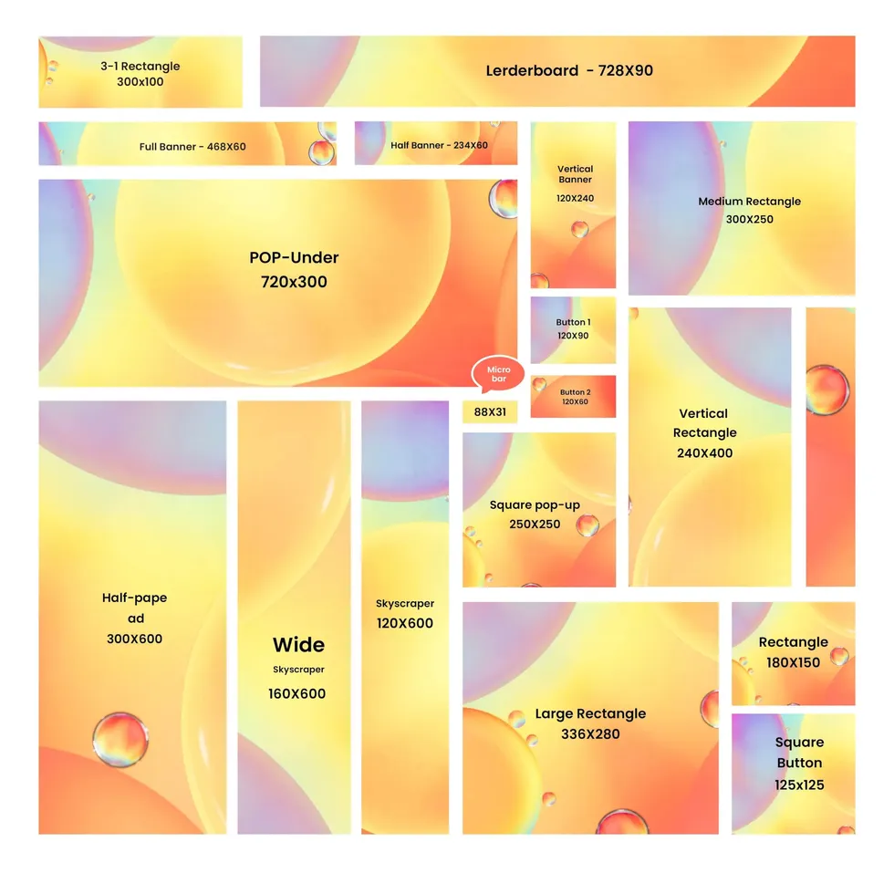 Web Banner Size | Web Banner Standard Size | Standard Web Banner Size