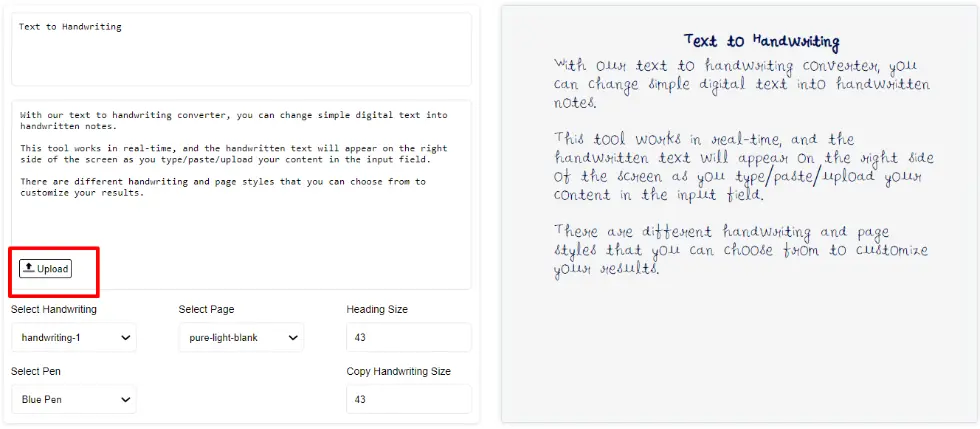 Handwritten Notes to Text | Convert Text to Handwritten