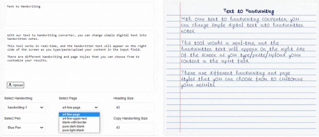 Handwritten Notes to Text | Convert Text to Handwritten