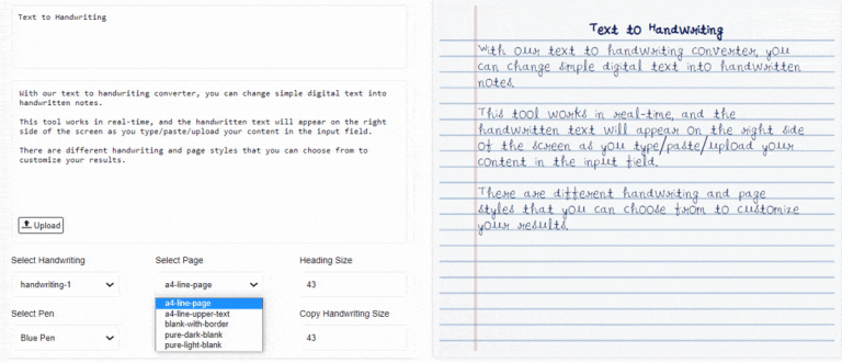 Handwritten Notes to Text | Convert Text to Handwritten