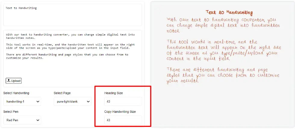 Handwritten Notes to Text | Convert Text to Handwritten