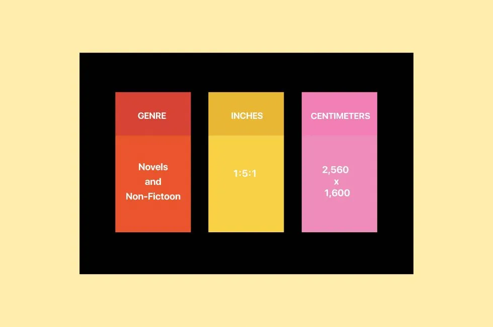 Book Cover Size | Standard Book Cover Size | Size of a Book Cover