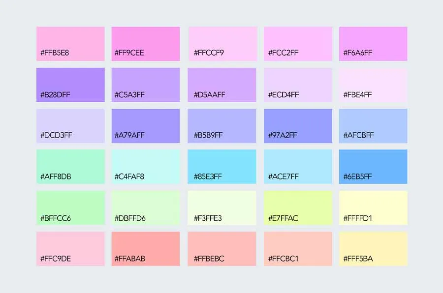 Pastel Colors | What Are Pastel Colors | Pastel Colors Palette