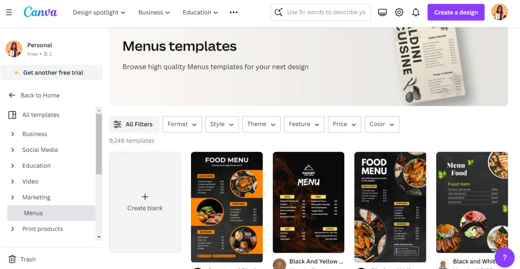20 Creative Ideas for Menu Design